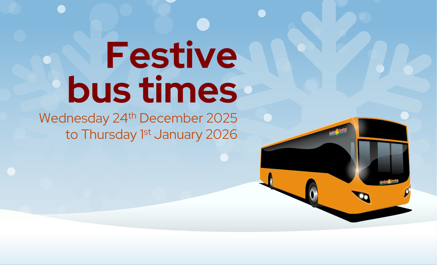 Festive Bus Times 2025 | Sanders Coaches